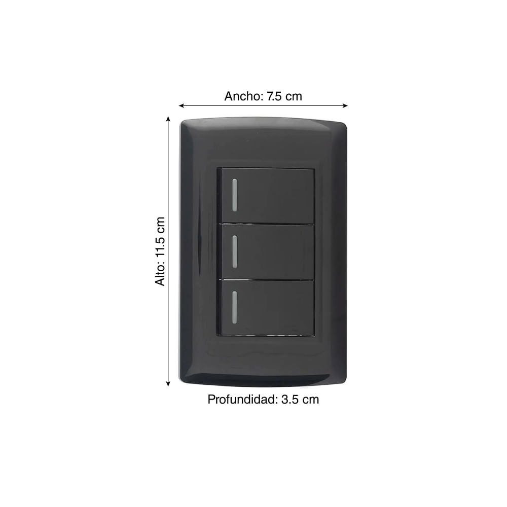 Interruptor Triple Basic Orange - Promart