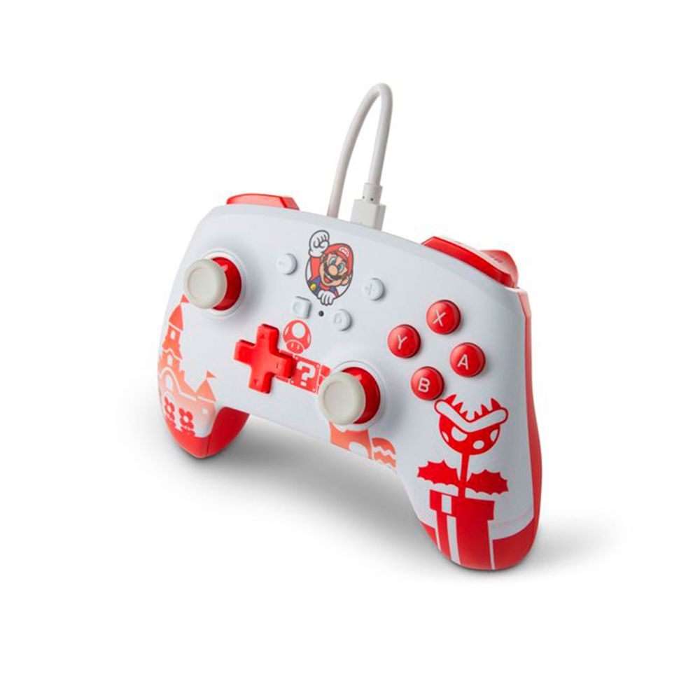 PowerA Enhanced Wired Controller Mario Red White Nintendo Switch - Promart