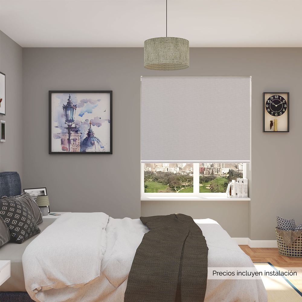 Cortina Roller Blackout Premium Gris 190 x 110 | Promart.pe - Promart