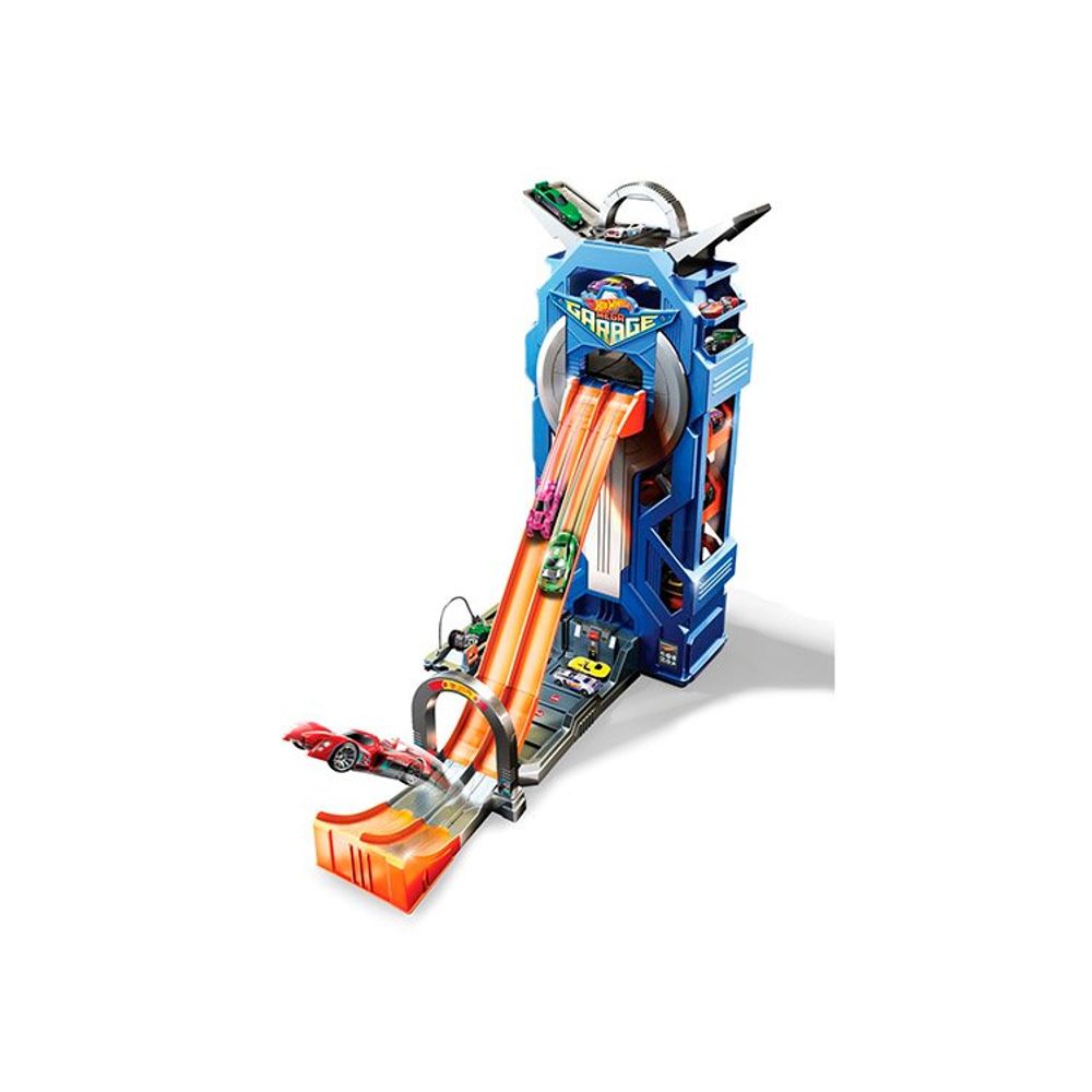 Pista Mega Garage Giratorio para 35 Coches Hot Wheels - Promart