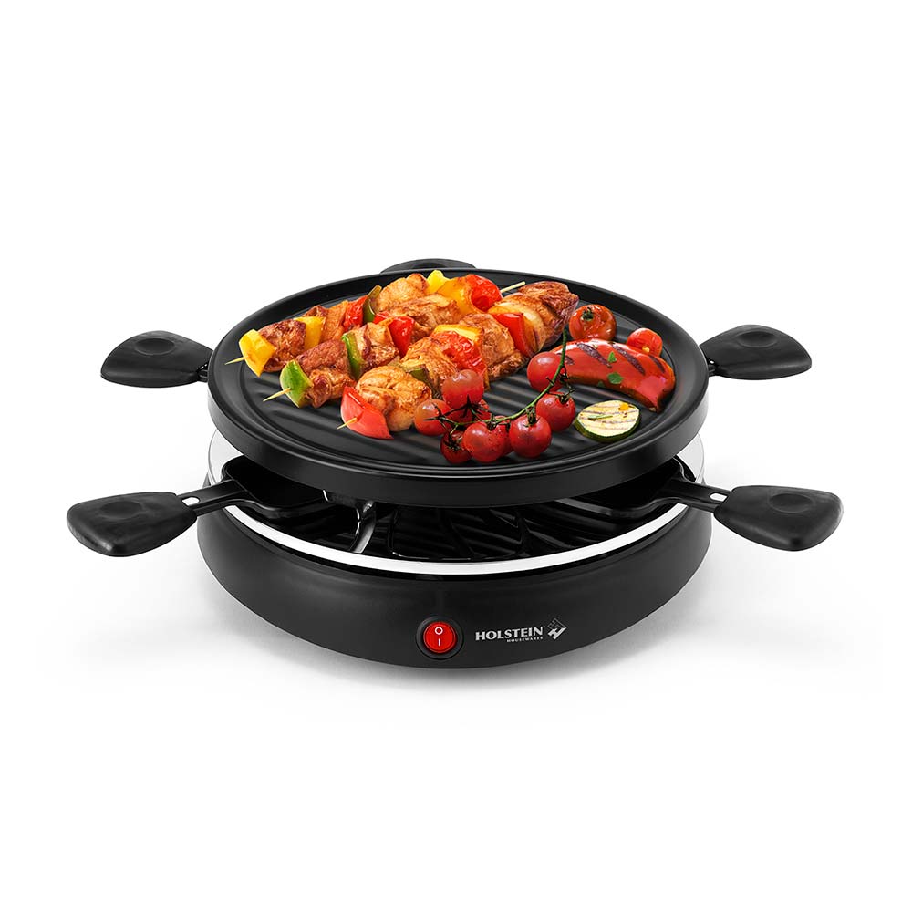 Racletera eléctrica Negra 6 Ptos Holstein - Promart