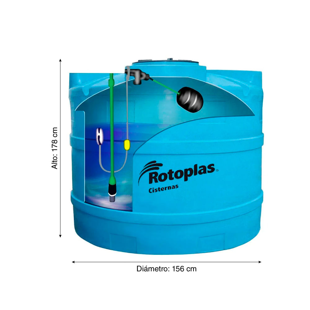 Cisterna con válvula y flotador 2800 litros - Promart