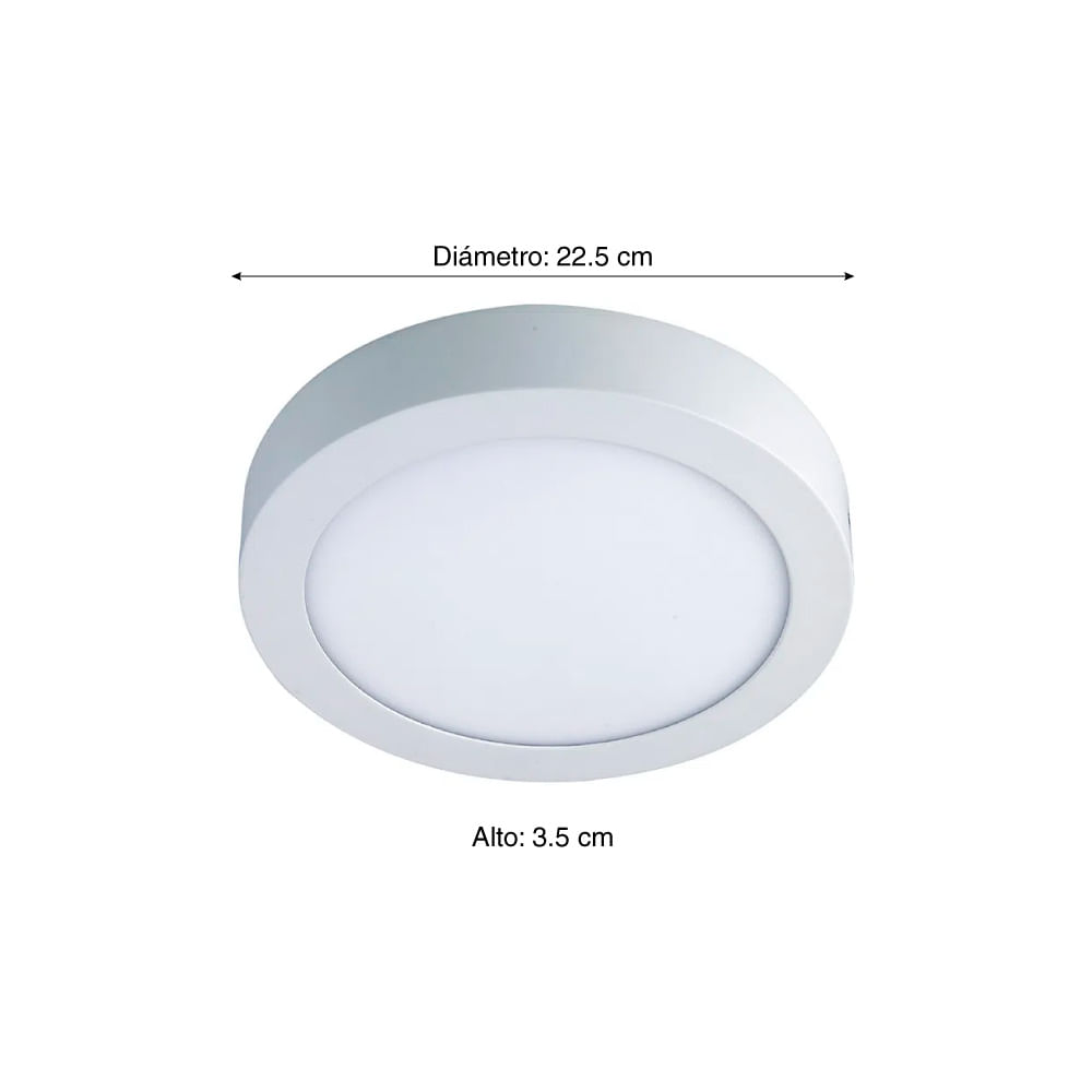 Downlight adosable Orange Redondo 18W Luz Fría - Promart