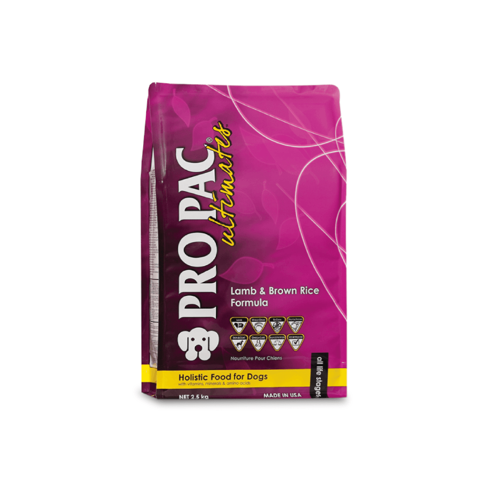 PRO PAC ultimates comida de cordero y arroz marrón seco para perros con ...