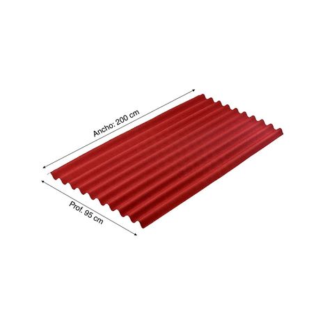 Techo Classic Rojo 2 x 0.95 metros - Promart