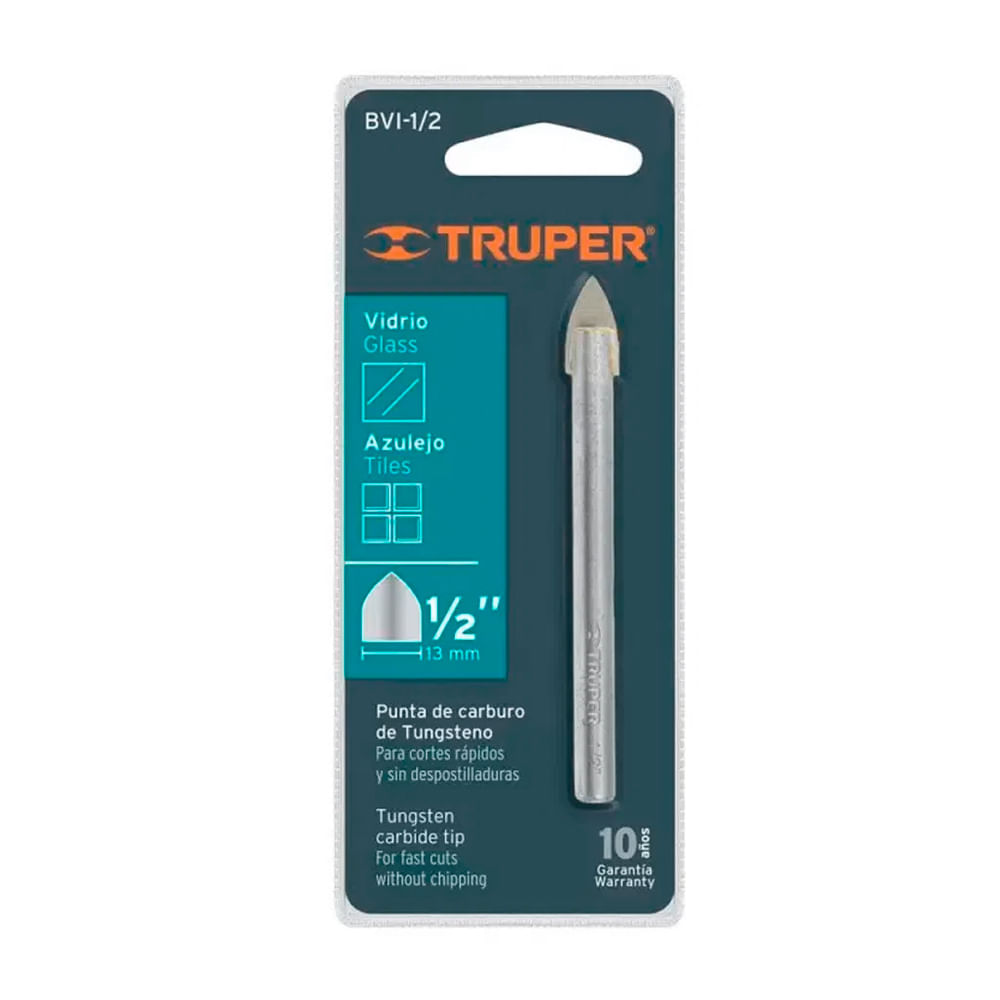 Broca Para Vidrio Y Azulejo 1/2" Truper 11705 - Promart