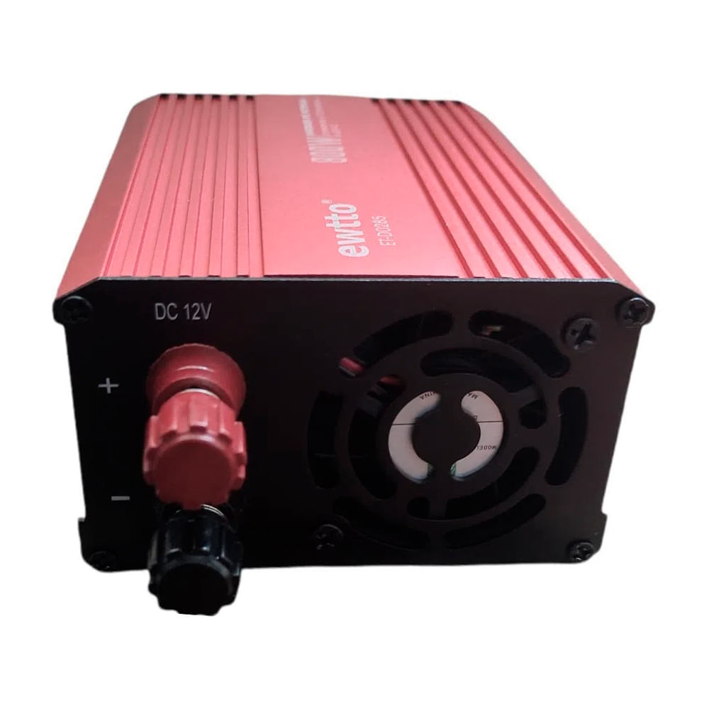 Inversor De Corriente 12v A 220v Ac 2 Usb 800w Power Ewtto Rojo - Promart