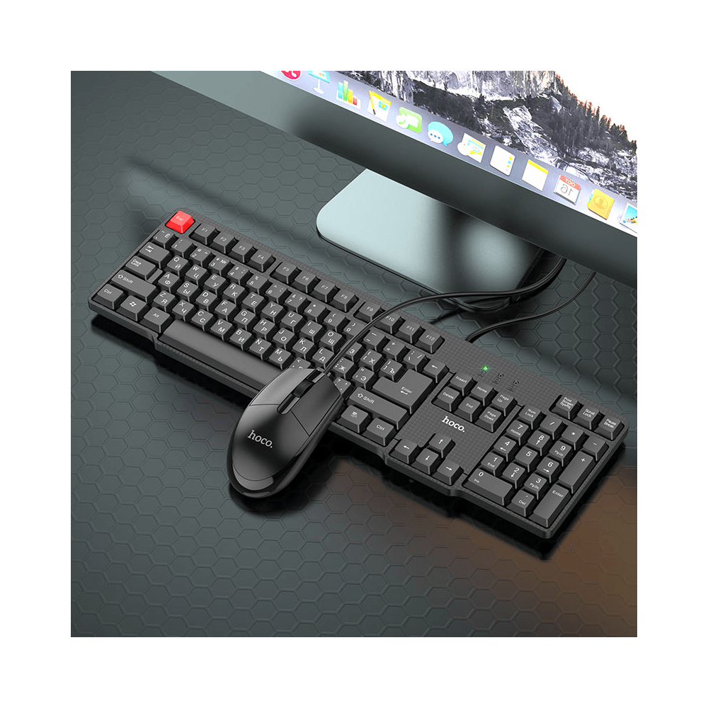 Set De Teclado y Mouse Alambrico GM16 HOCO - Promart