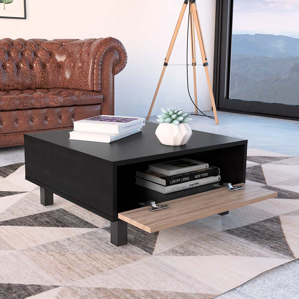 Mesa de centro Kaia Negro Amaderado - Promart