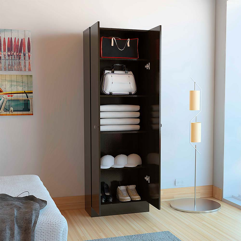 Closet 2 puertas Home Negro Amaderado - Promart