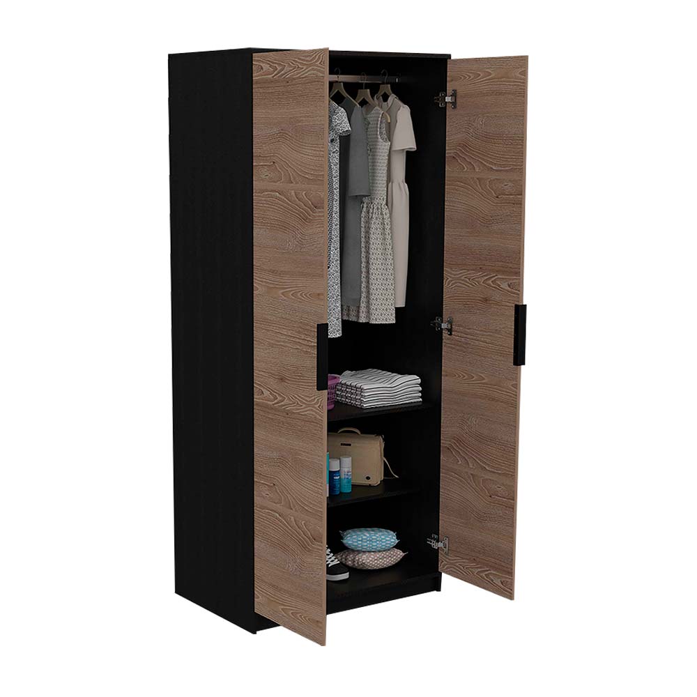 Ropero Kaia 2 puertas Negro Amaderado - Promart