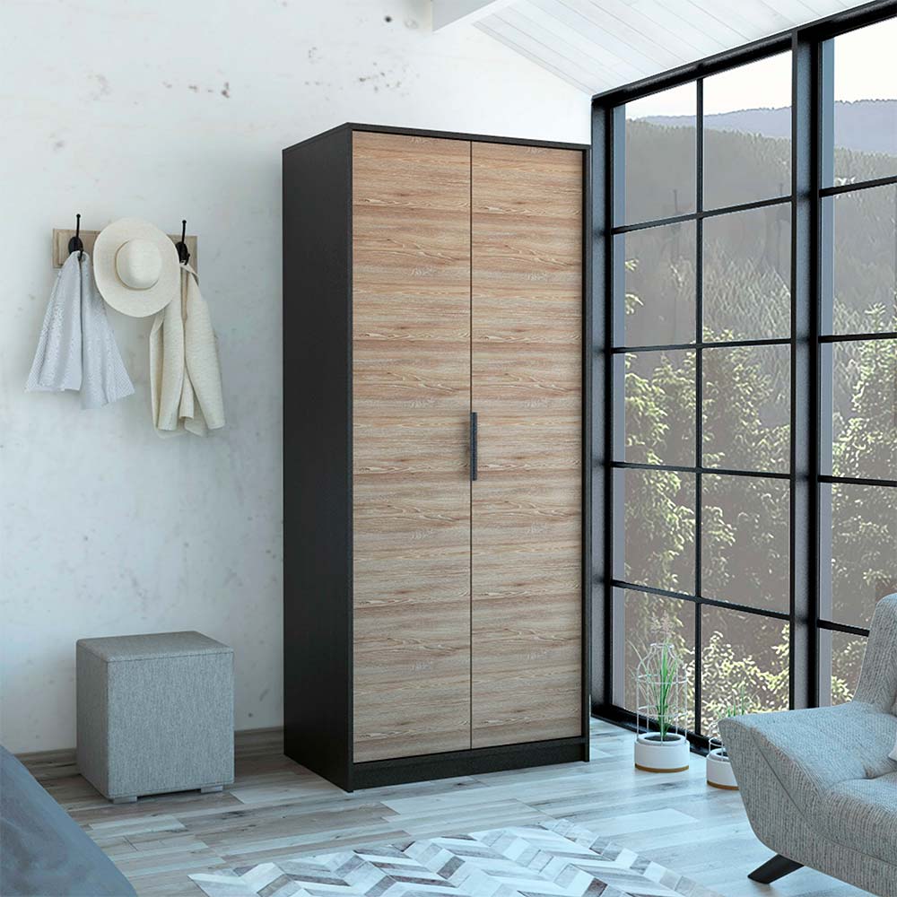 Ropero Kaia 2 puertas Negro Amaderado - Promart