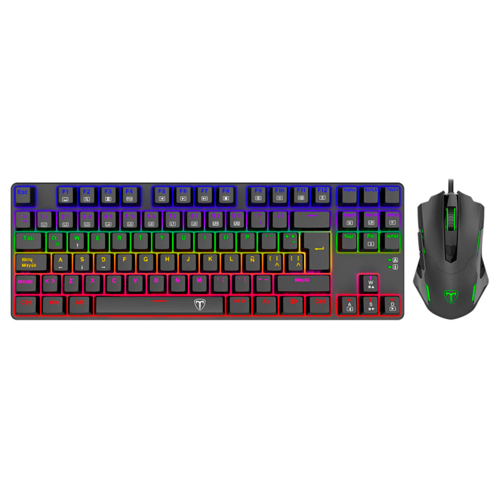 Combo Gamer T-Dagger T-TGS005 Advance Force Black Teclado/Raton 2 En 1 ...