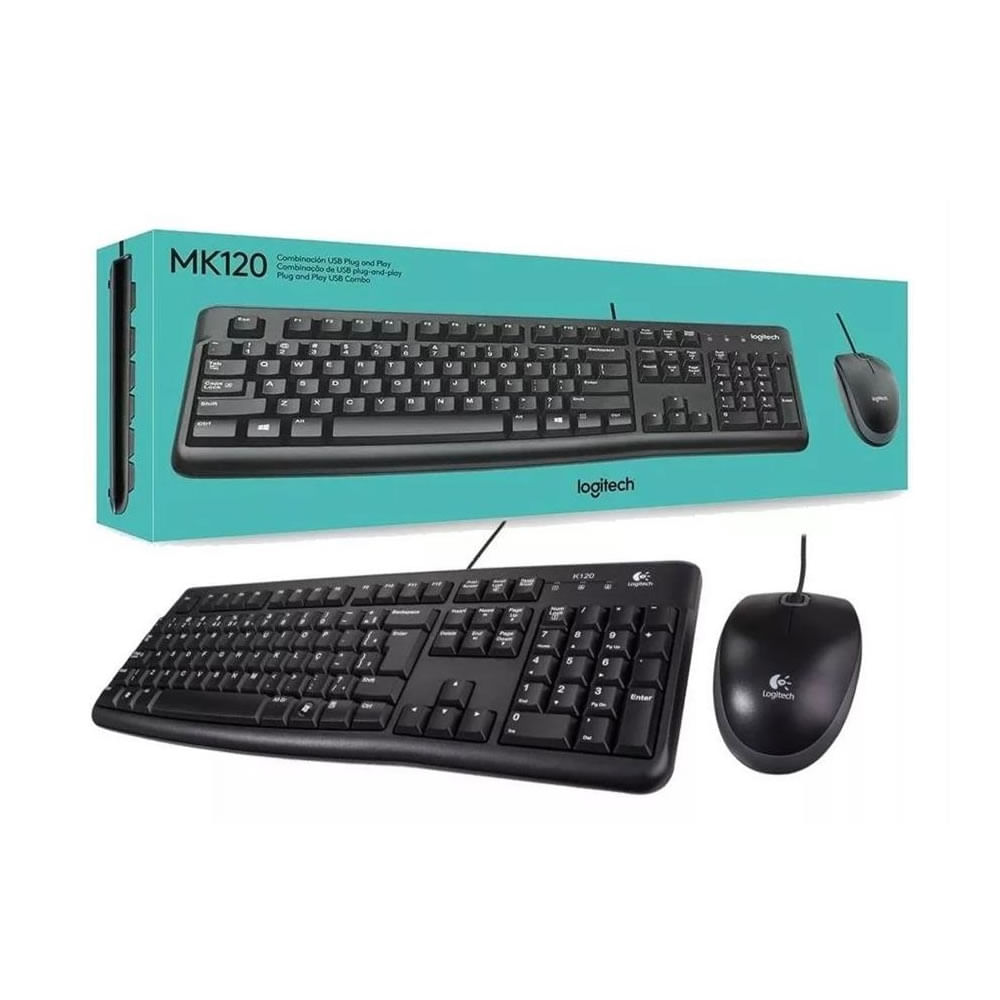 Kit Teclado Y Mouse Logitech MK120 USB LOGITECH | falabella.com