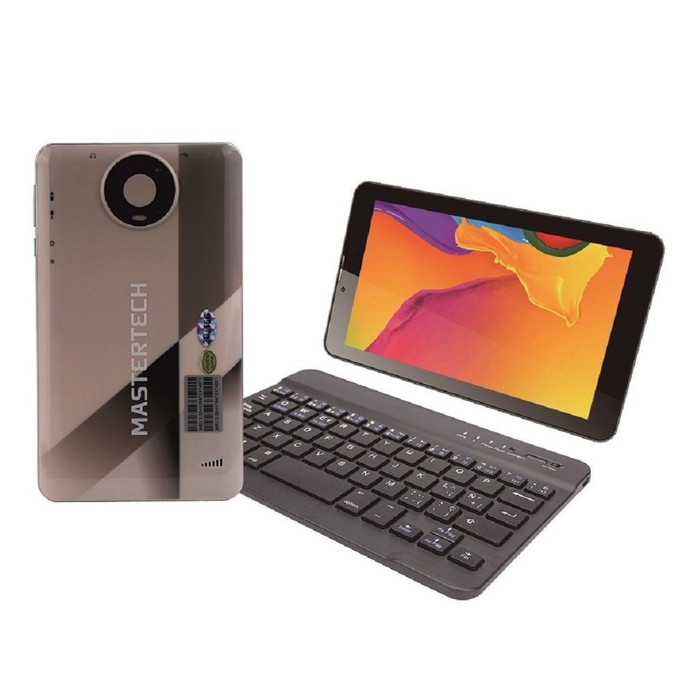 Tablet 7? + Teclado Mastertech 3G Quadcore 16GB/2GB 77_EV2 - Dorado ...