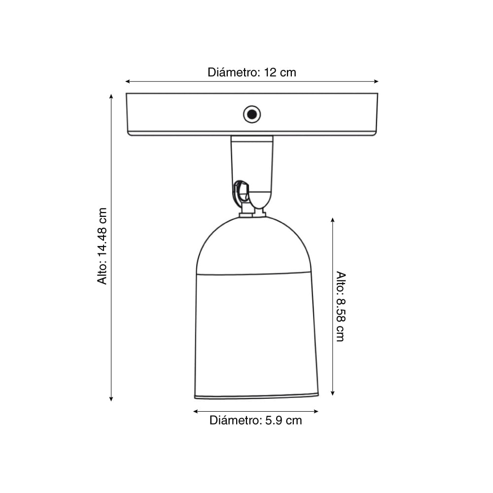 Spot LED para adosar 7W Negro Luz Blanca Lightech - Promart