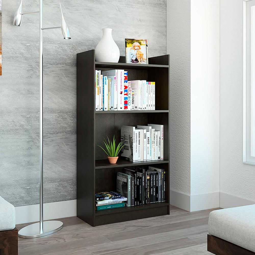 Biblioteca Office 4 Negro Amaderado - Promart