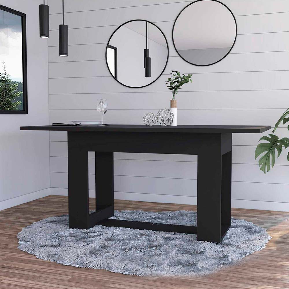 Mesa comedor Volterra 160 Negro Amaderado - Promart