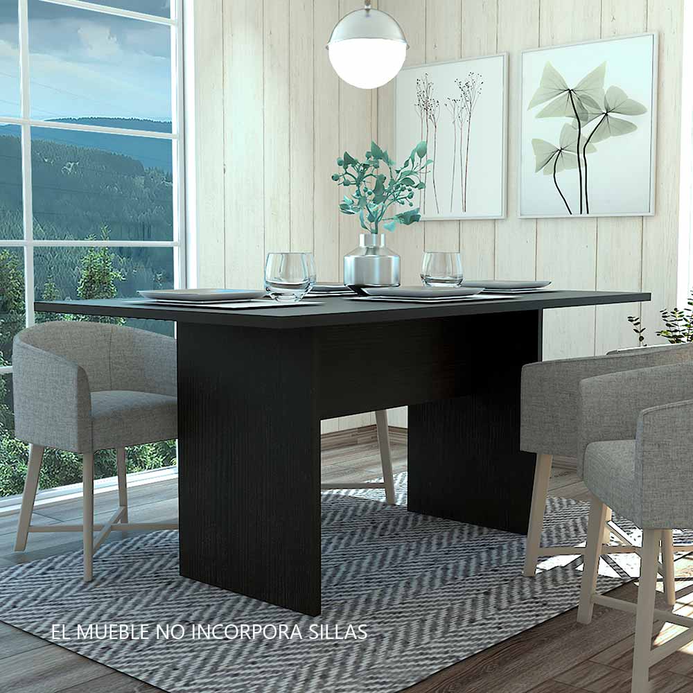 Mesa comedor Beijing Negro Amaderado - Promart