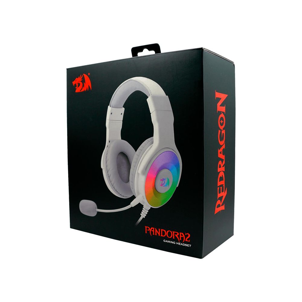 Audifono Gamer Redragon Pandora White 2 H350W Rgb 1 3,5Mm+Usb - Promart