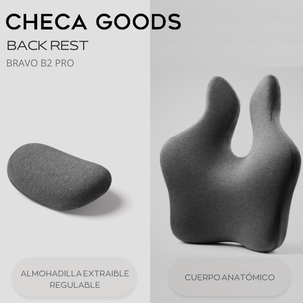 Cojín de Espalda Ergonómico Regulable Espaldar Checa Goods Bravo B2PRO ...