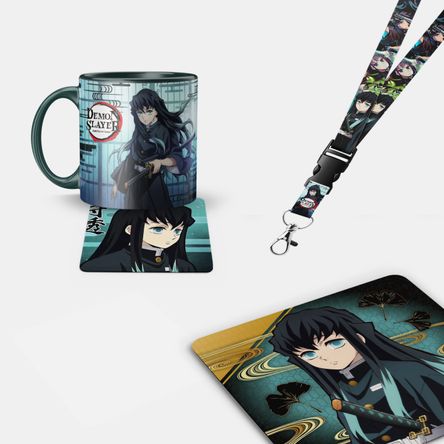 Pack Muichiro Tokito Demon Slayer: Taza, Mouse Pad, Lanyard, Posavaso ...