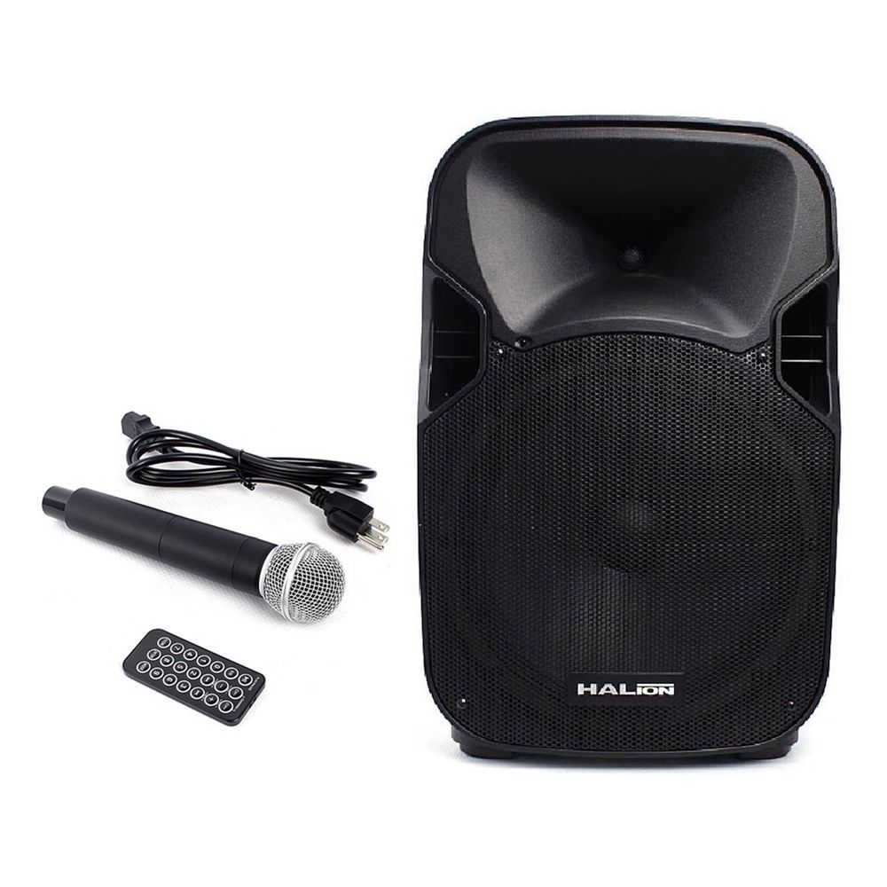 Parlante Activo Halion PHA 15AL Batería Recargable 800W USB, BT - Promart