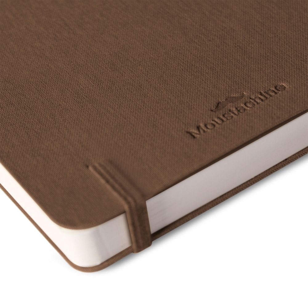 Libreta Moustachine Classic Lino Habano Oscuro Mediano Rayado | Promart ...