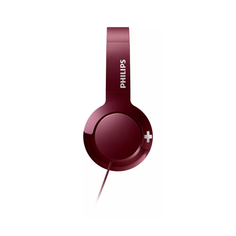 Audífono Philips SHL3075 Bass+ Supraurales Micrófono Color Rojo - Promart