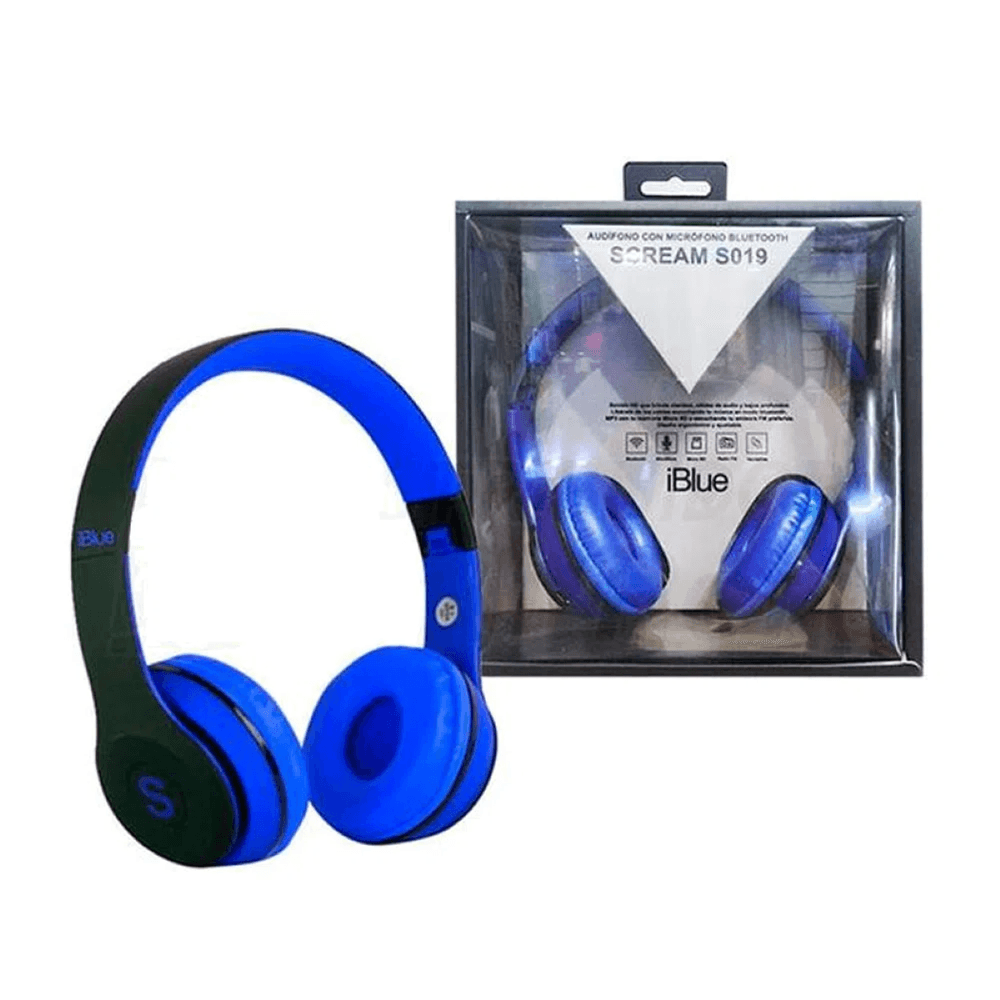 Audífono C/Microf Scream S019 Bluetooth BLUE - Promart