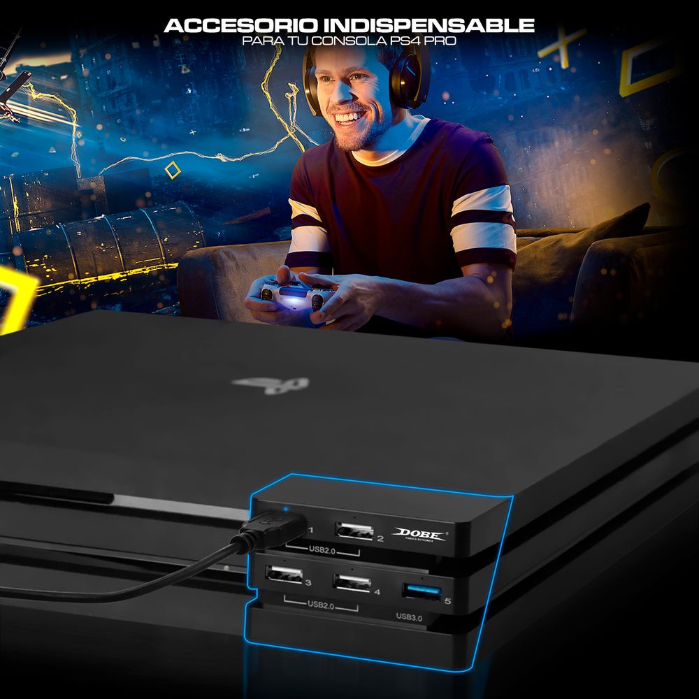 Hub Usb para Playstation 4 Pro Extension Usb - Promart