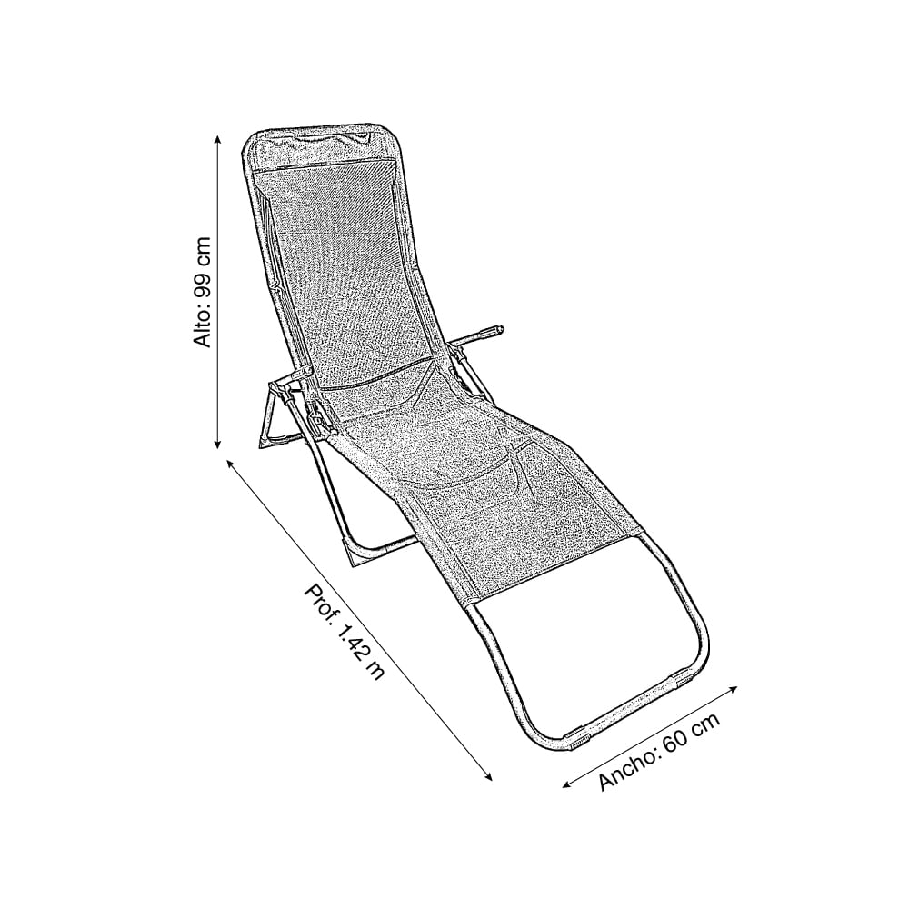 Reposera Fiesta 2 posiciones Menta Naterial - Promart
