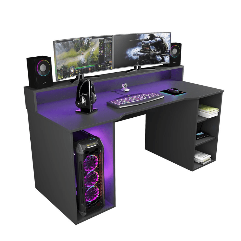 Escritorio Gamer Royale 145cm Negro | Promart.pe - Promart