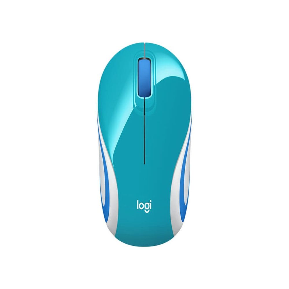 Mouse Logitech M187 Nano Mini Wireless Teal - Promart