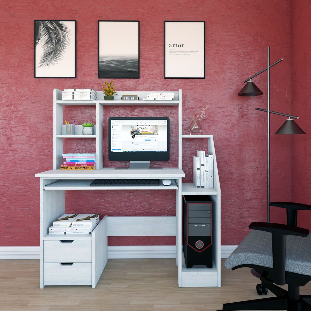 Escritorio Sídney Color Artico Muebles&Estilos Muebles de Oficina - Promart