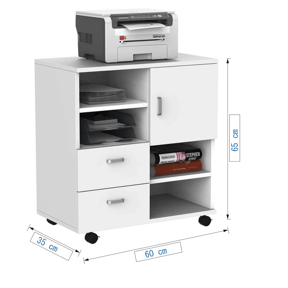 Mueble Porta Impresora & Organizador Bonno Basha Blanco - Promart