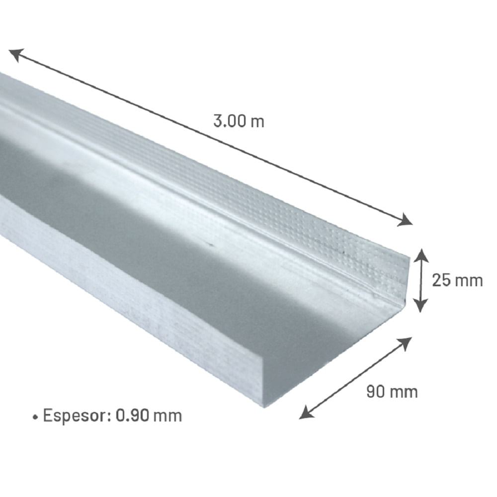 Riel 90x25x0.9mmx3.00m Tupemesa | Promart.pe - Promart