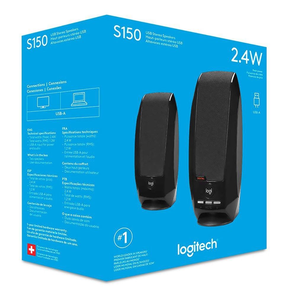 Parlante Logitech S150 Stereo Conexión USB Negro | Promart.pe - Promart