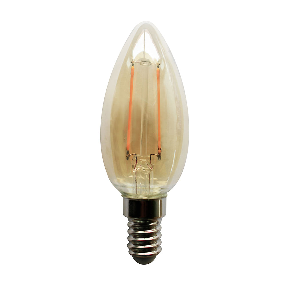 Foco vela led Vintage Ambar 2w E14 Lc - Promart
