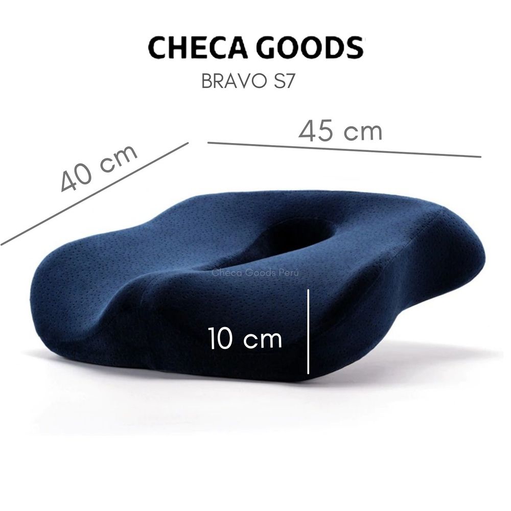 Combo Boss Cojín S7 + Espaldar B4 Checa Goods Azul - Promart