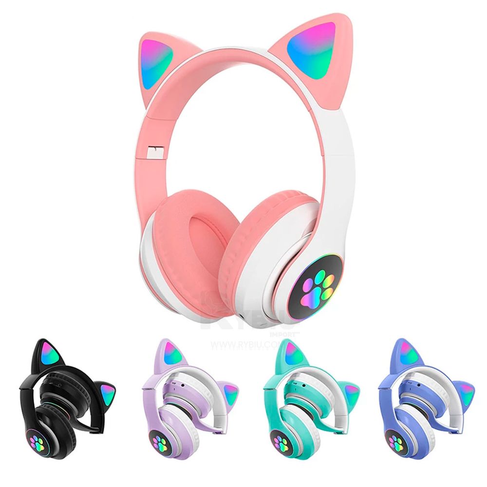 Pack 5 Audífonos de Gatito con Luces Led - Promart