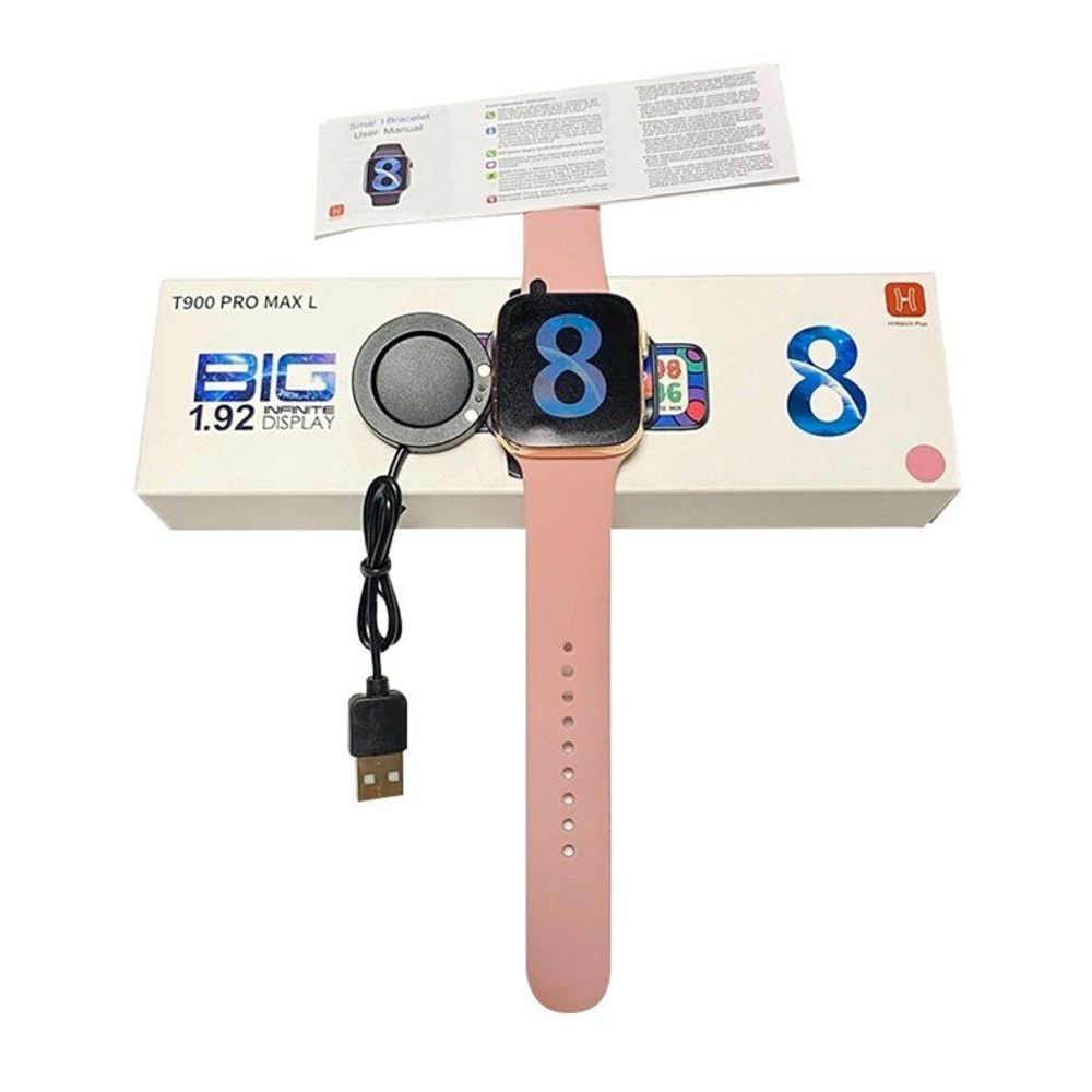 Pack Smartwatch T900 Pro Max L Rosado y Audifono I13 Pro Blanco ...