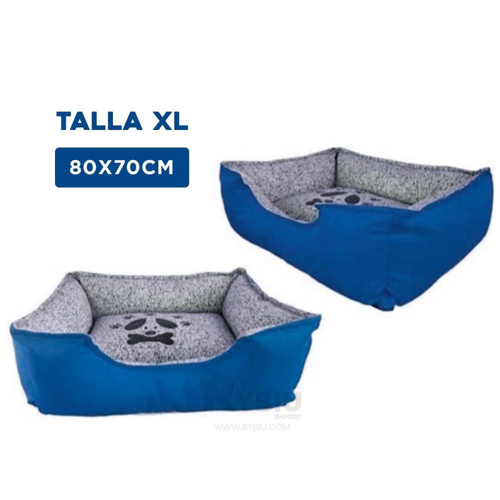 Cama Rectangular Perro Azul XL | Promart.pe - Promart