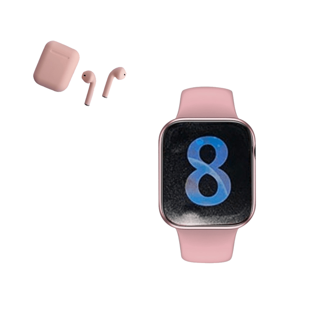 Pack Smartwatch T900 Pro Max L Rosado y Audifono I12 Rosado | Promart - Promart