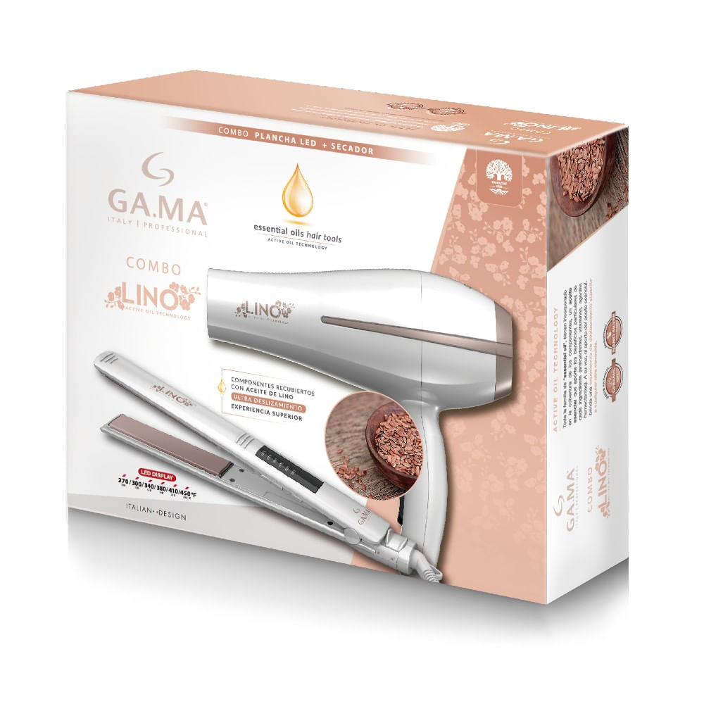 Pack Secadora Bora + Plancha Elegance Lino Gama - Promart