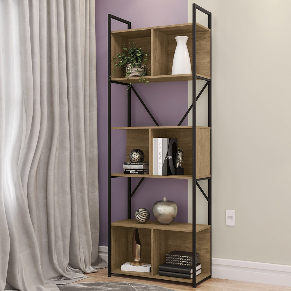 Estante London 3 niveles 200cm Maple Metal - Promart