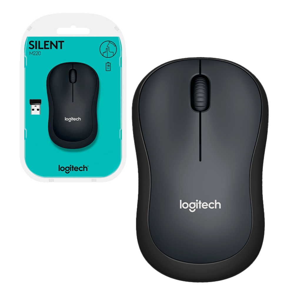 Mouse Logitech M220 Silent Wireless 90% Menos Ruido Usb - Promart