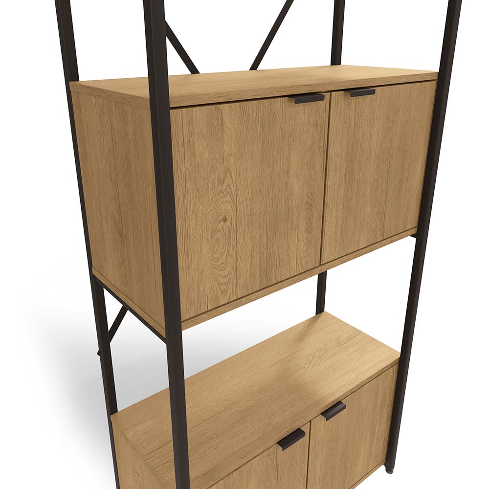 Estante London 4 niveles 200cm Maple Metal - Promart