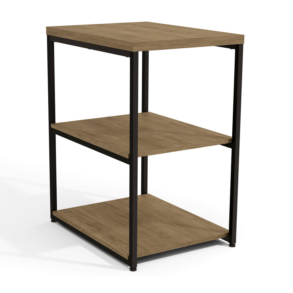 Mesa auxiliar London 60x45cm Maple Metal - Promart