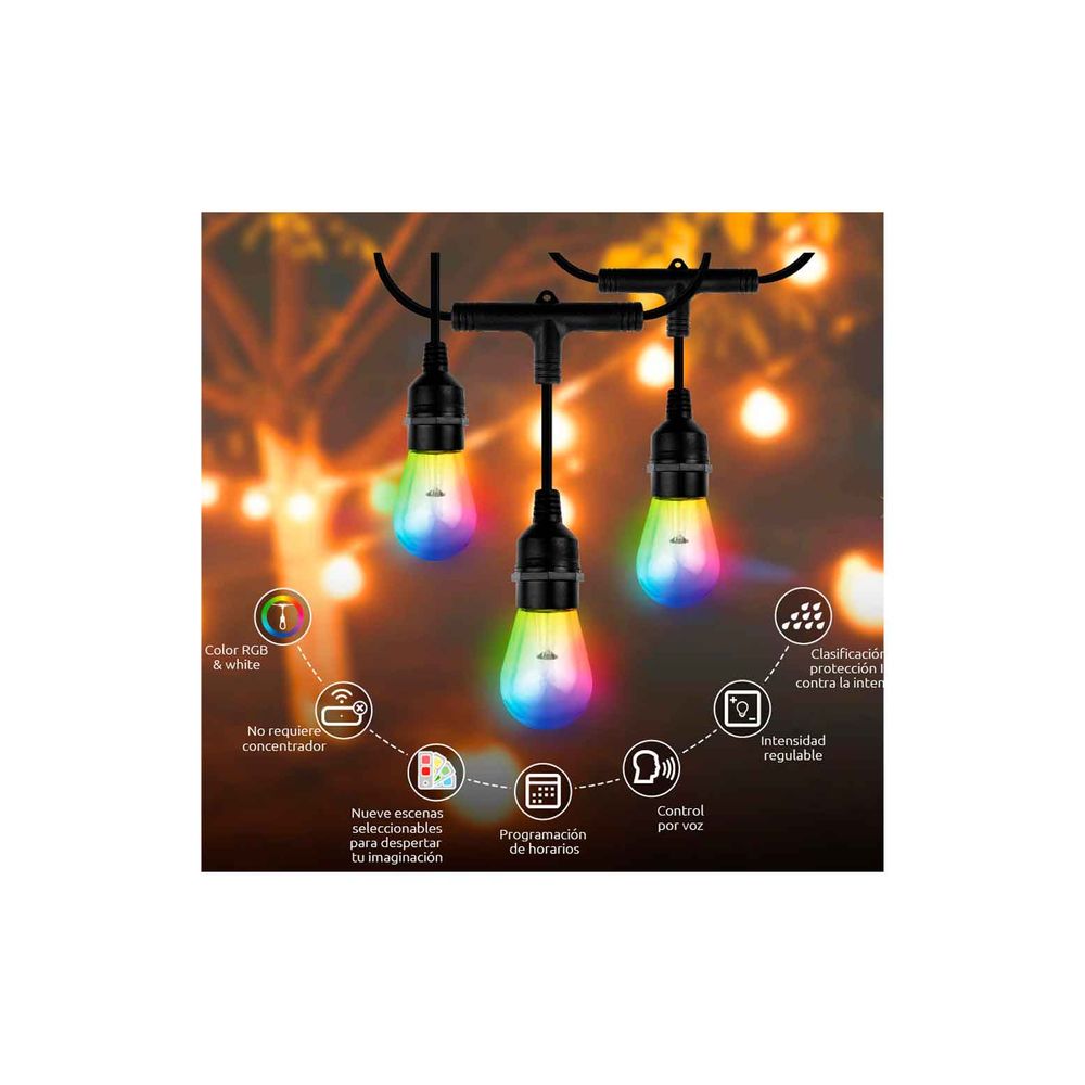 Guirnalda De Luces Inteligente con conexión Wi-Fi Nexxt NHB-O100 - Promart